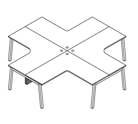 Curve Linear Workstation Plus Type - Office Furniture Manufacturers In ...